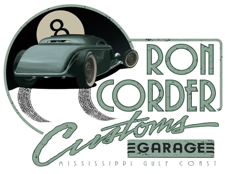 Ron Corder Custom "hot Rod Shop" Sign Red 36" L X 8" H X 1/4" D Flat ...