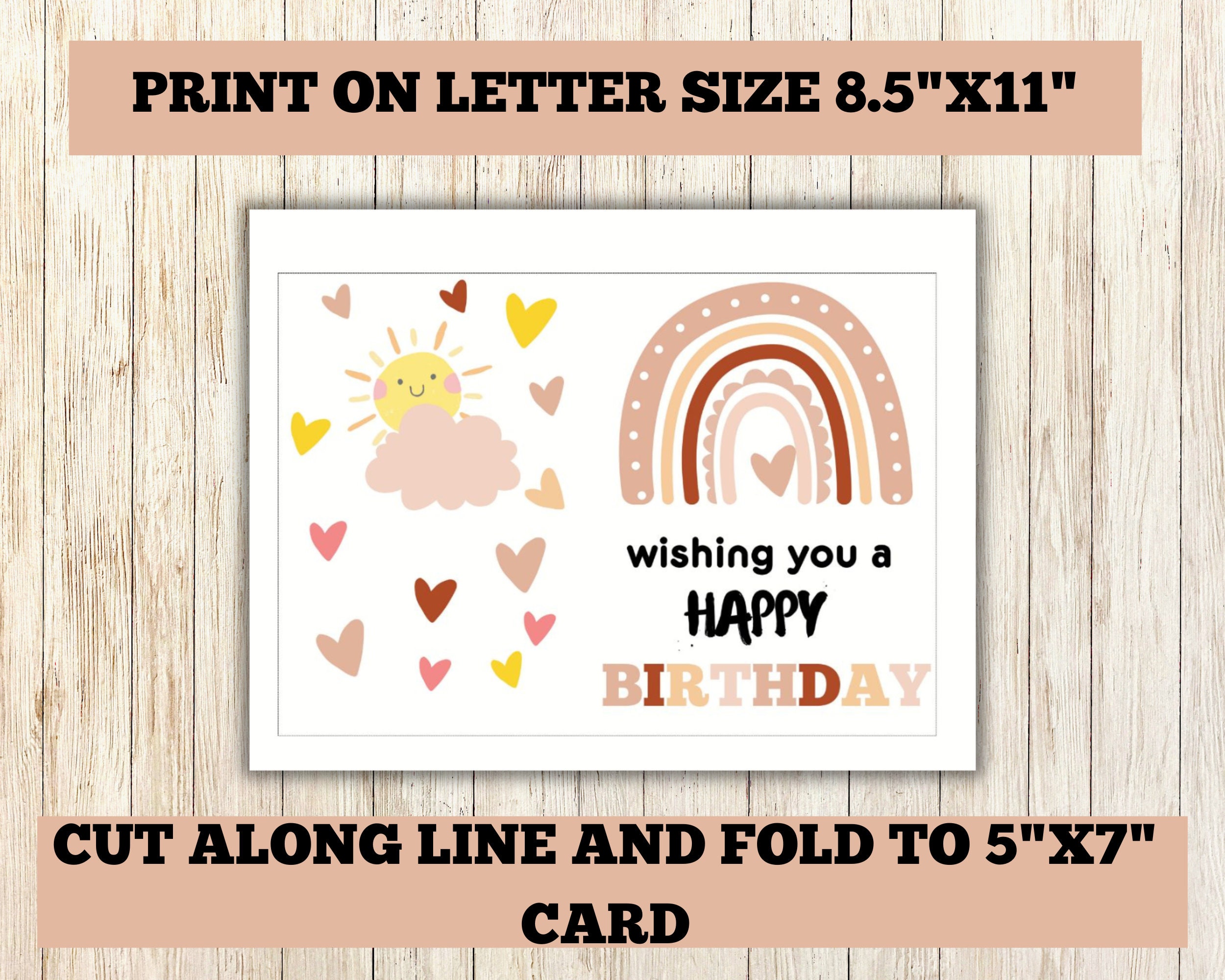 Printable Digital Birthday Card Custom Name & Age Instant Download ...