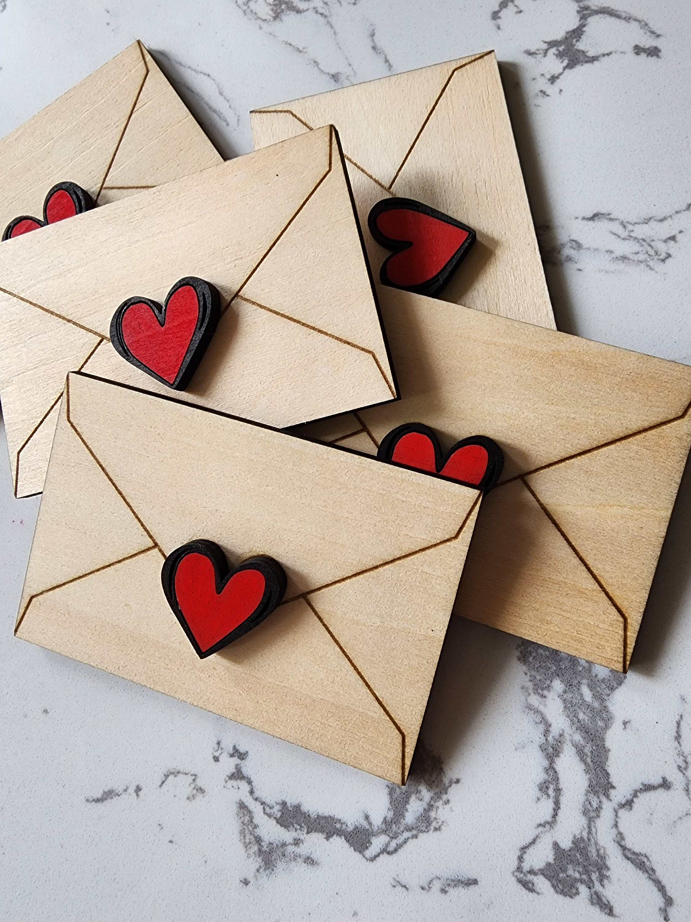 Valentine's Day Love Letters Heart Envelopes - Etsy