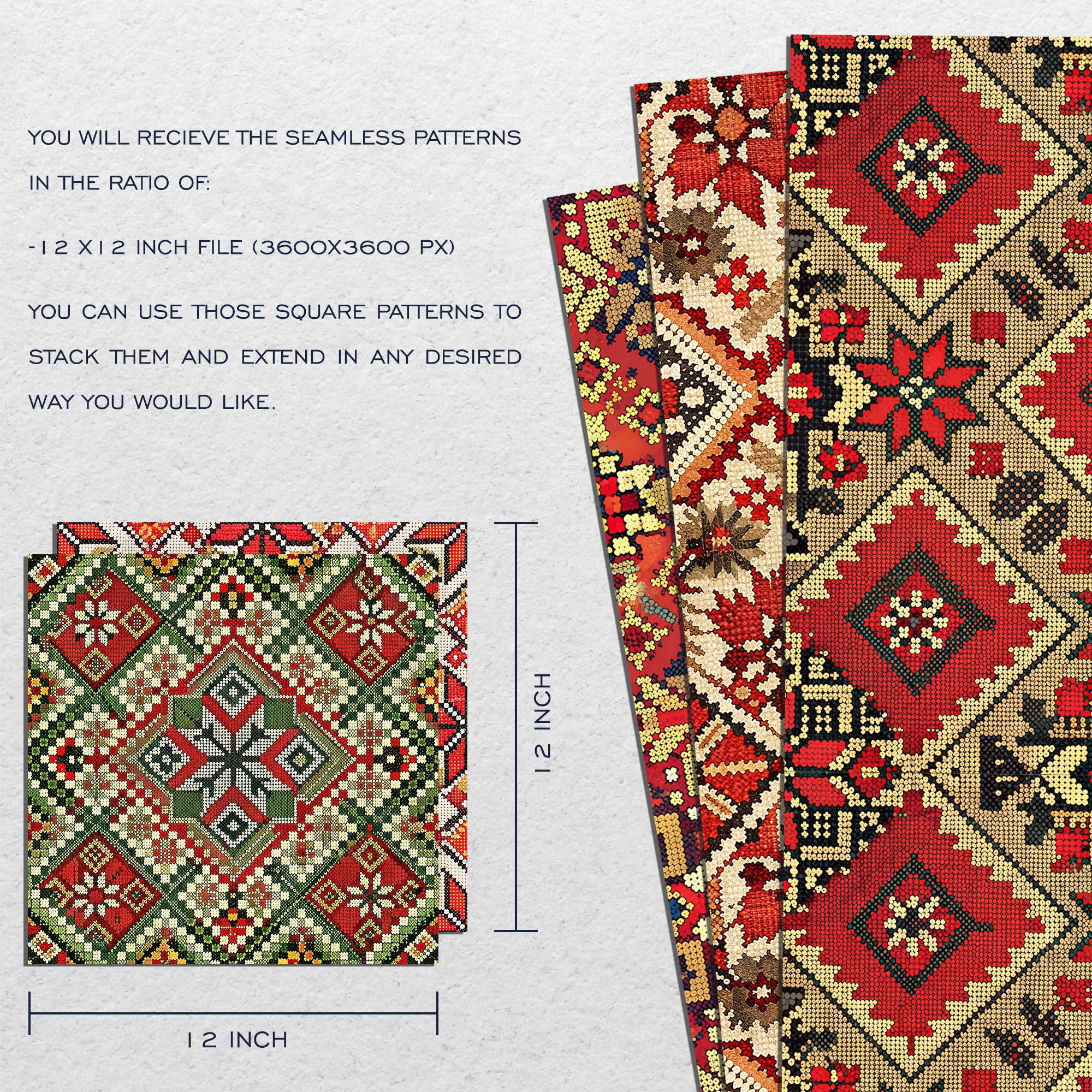 Slavic Embroidery Pattern Set 2.0 - 20 Seamless Patterns L Digital ...