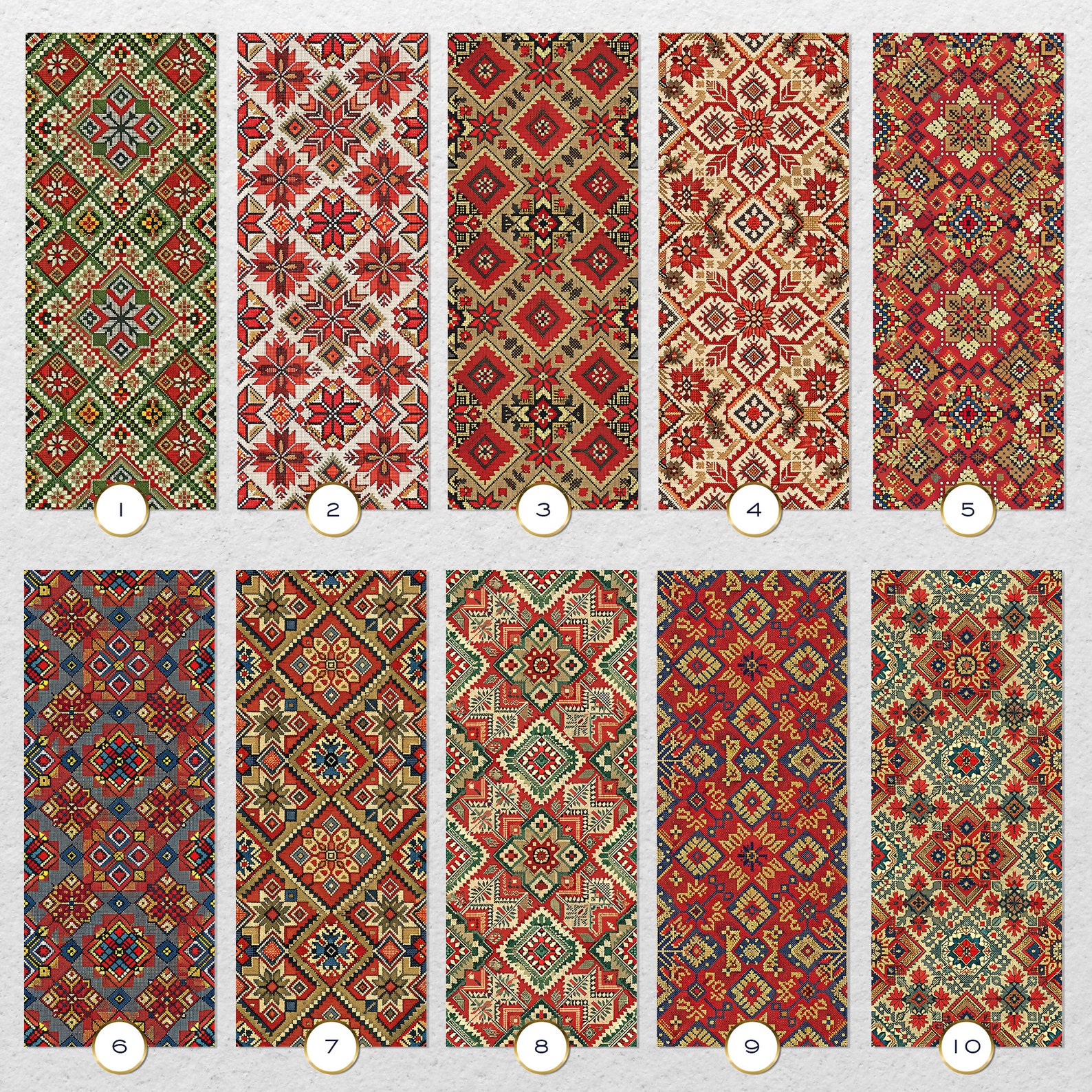 Slavic Embroidery Pattern Set 2.0 - 20 Seamless Patterns L Digital ...