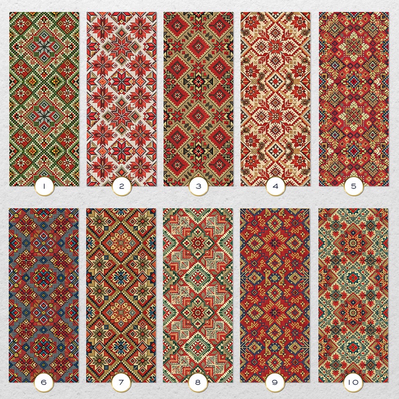 Slavic Embroidery Pattern Set 2.0 - 20 Seamless Patterns L Digital ...