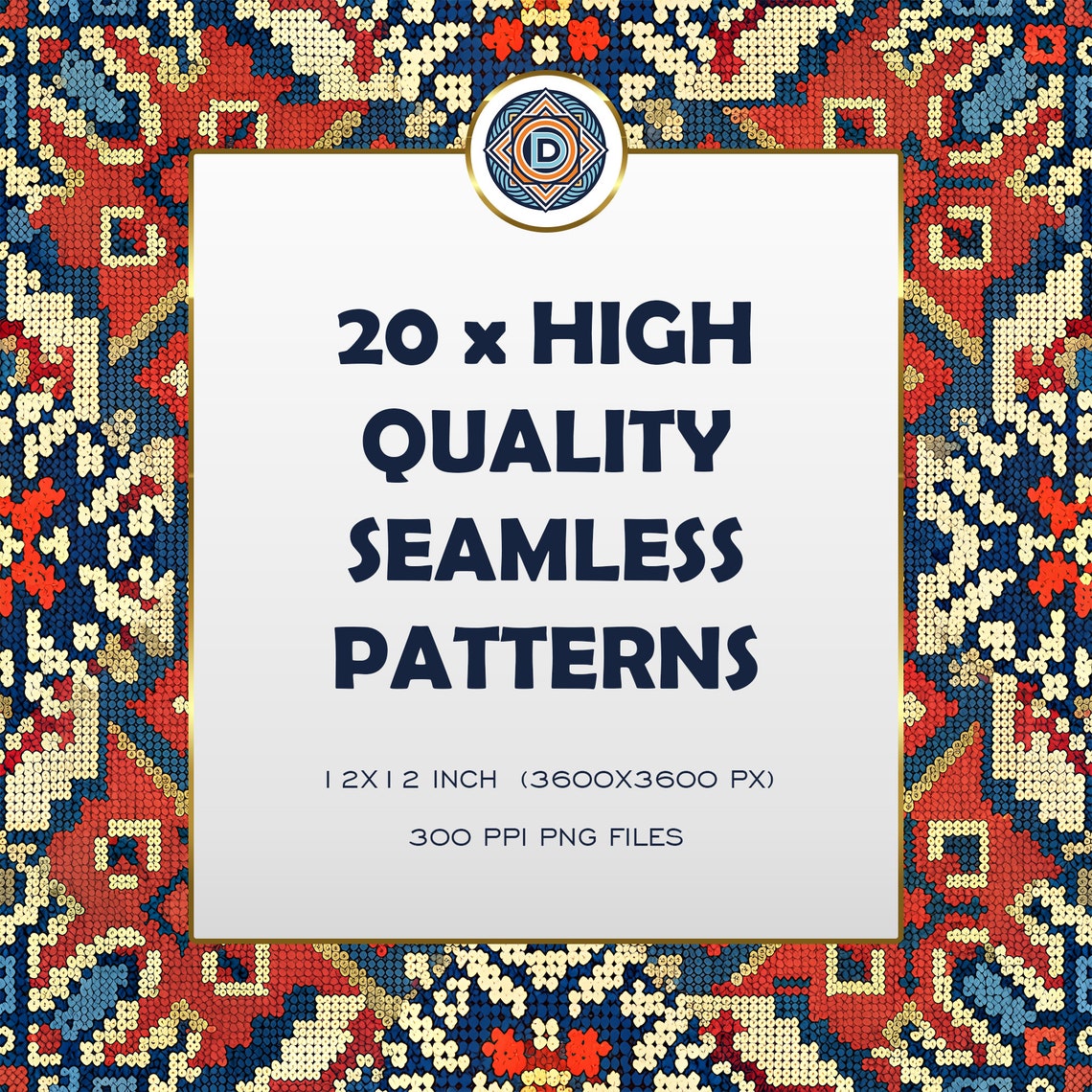 Slavic Embroidery Pattern Set 2.0 - 20 Seamless Patterns L Digital ...