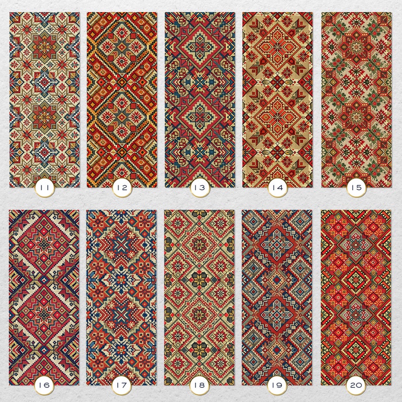 Slavic Embroidery Pattern Set 2.0 - 20 Seamless Patterns L Digital ...
