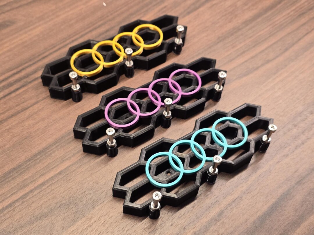 Audi-inspired Wall Key Holder | Custom Car Logo Key Hanger | 3D Printed ...