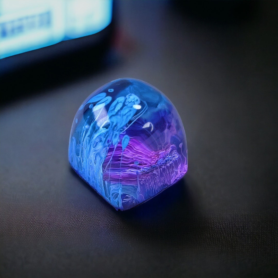 Handmade Blue Keycap Handmade Keycaps Resin Keycap - Etsy