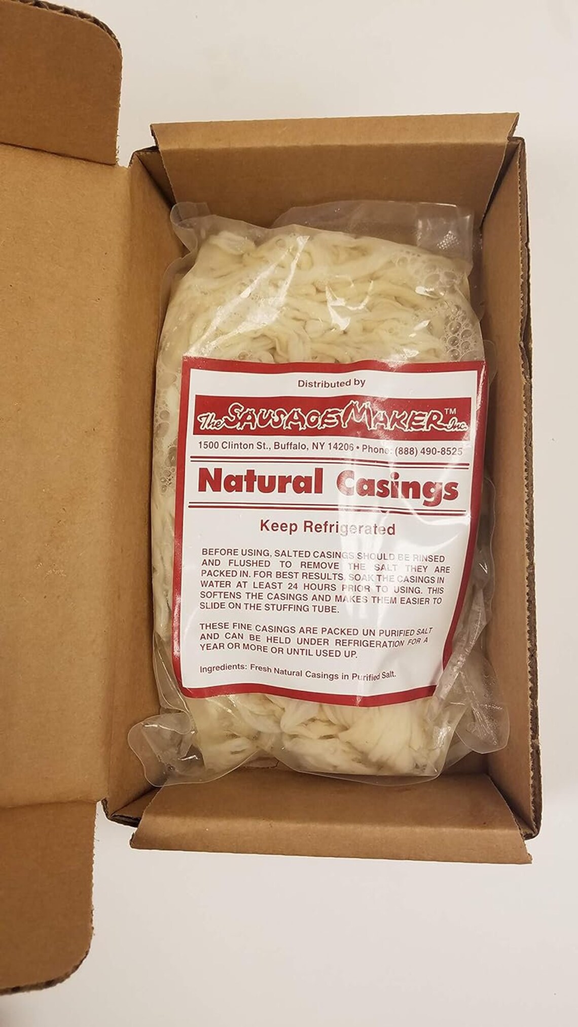 The Sausage Maker - Natural Hog Sausage Casings 'butcher Pack', 32-35mm ...