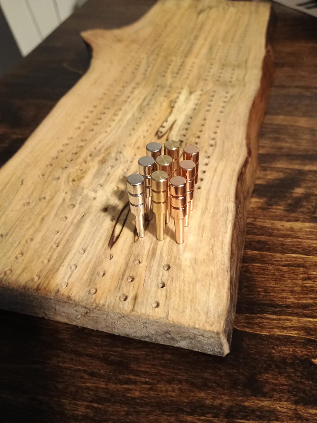 Handmade Rustic Live Edge Cribbage Board - Etsy