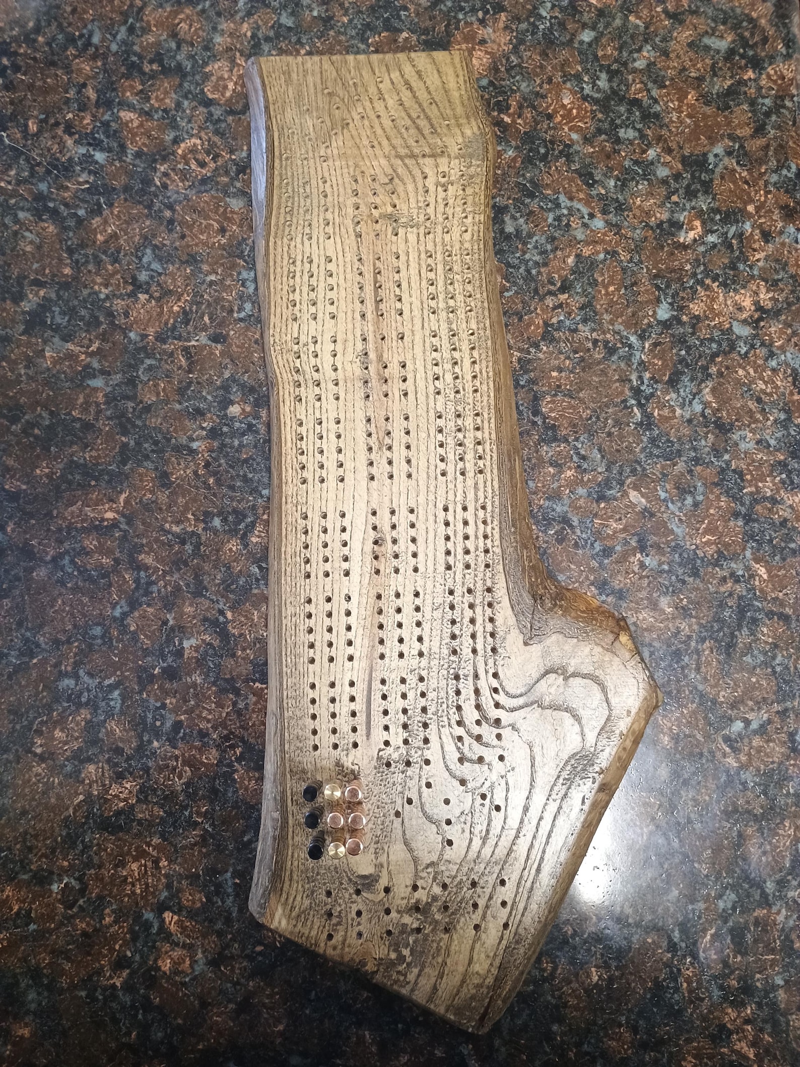 Handmade Rustic Live Edge Cribbage Board - Etsy