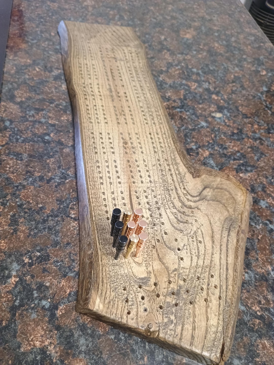 Handmade Rustic Live Edge Cribbage Board - Etsy