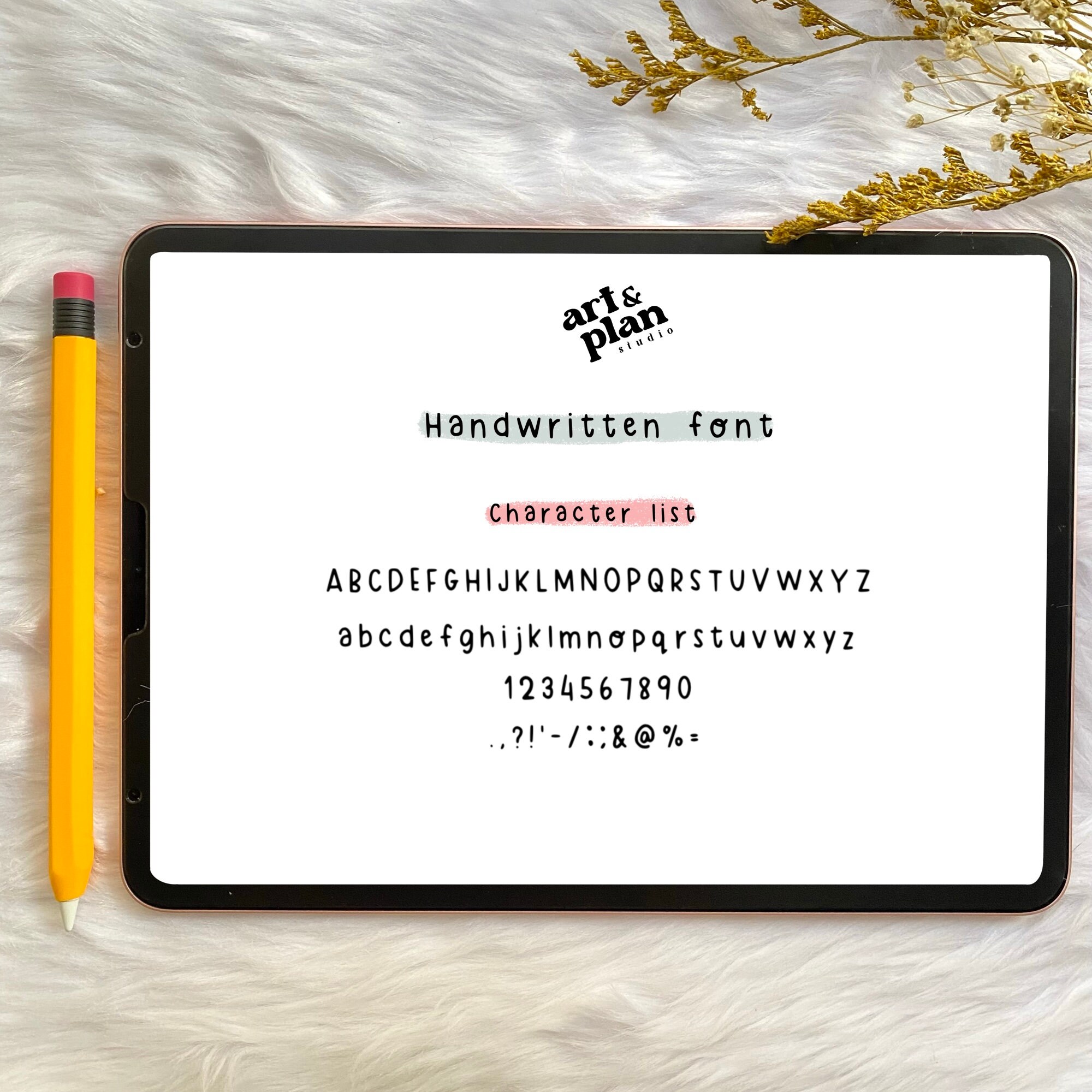 APS Cute Handwritten Font for Digital Planning iPad Font - Etsy