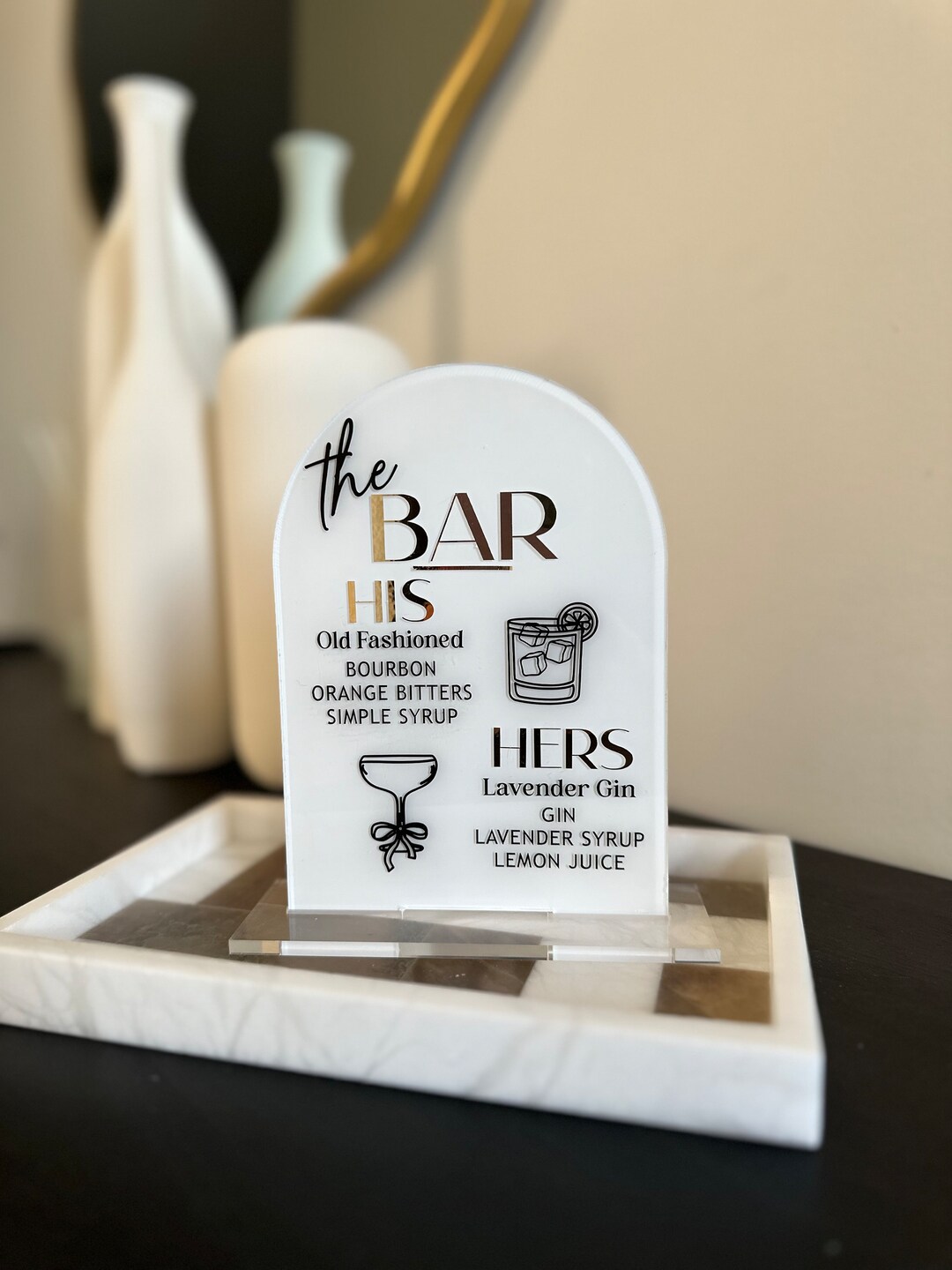 Bar Sign, Wedding Bar Sign, Event Bar Sign, Acrylic Bar Sign, Arch ...