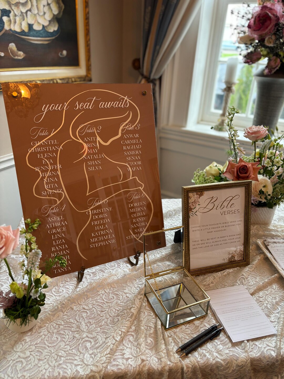 Baby Shower Acrylic 3D Seating Chart - Baby Shower - Baby Shower Decor ...