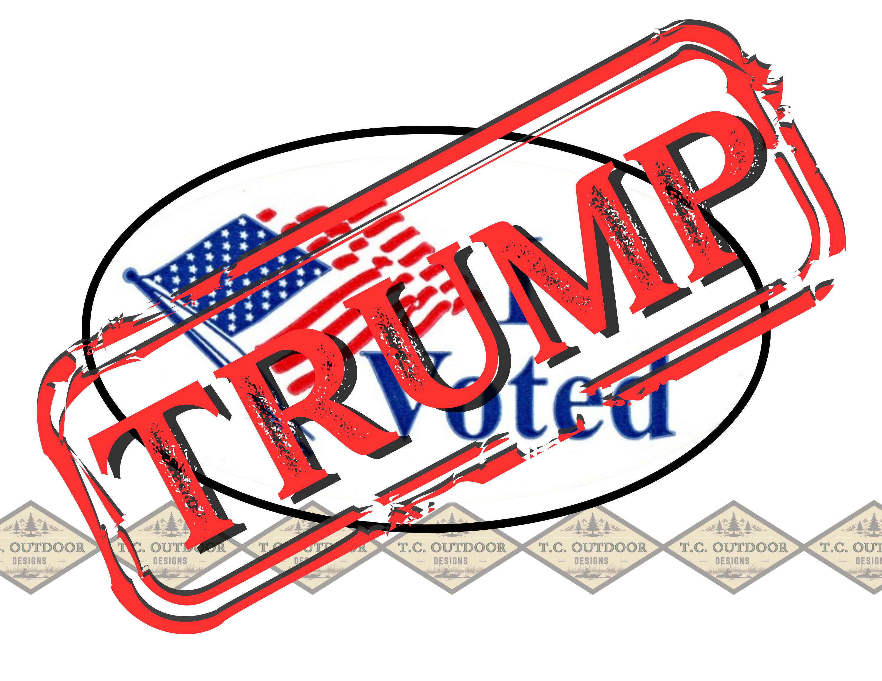 Trump I Voted Sticker New Logo PNG Shirt Hat Cap Cup Republican 2024 ...