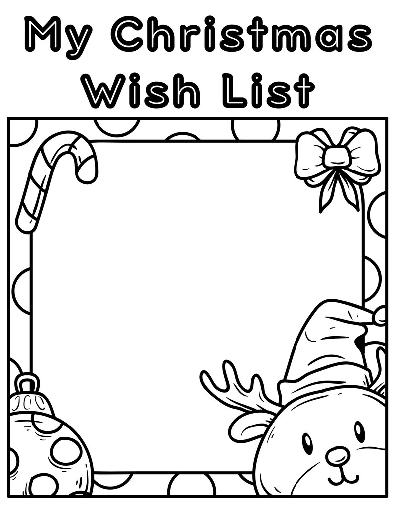 TRENDING - 20 Different Sheets - Christmas Wish List Coloring Sheet ...