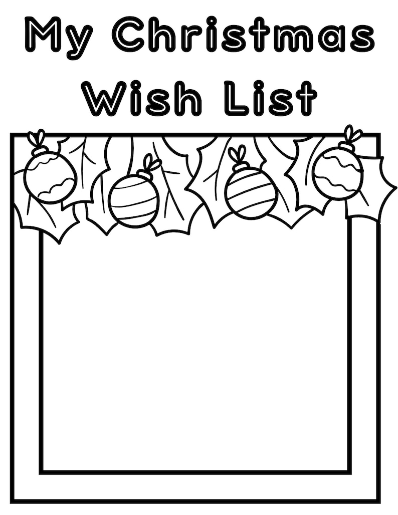 TRENDING - 20 Different Sheets - Christmas Wish List Coloring Sheet ...