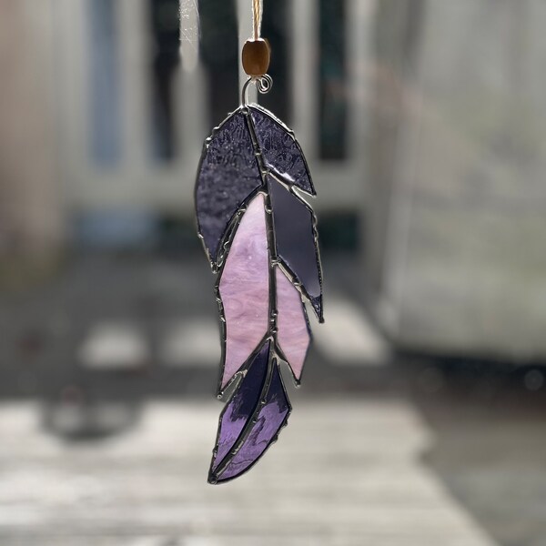 Stained Glass Feather - Etsy