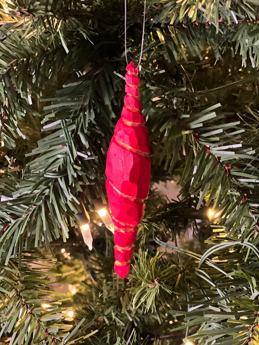 Christmas Hand-carved Ornament Rustic Painted Carving - Etsy