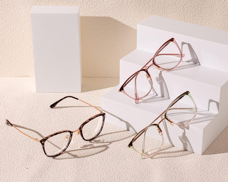 Glasses Frames "posh Square" Eyewear Frames Custom Readers Vintage ...