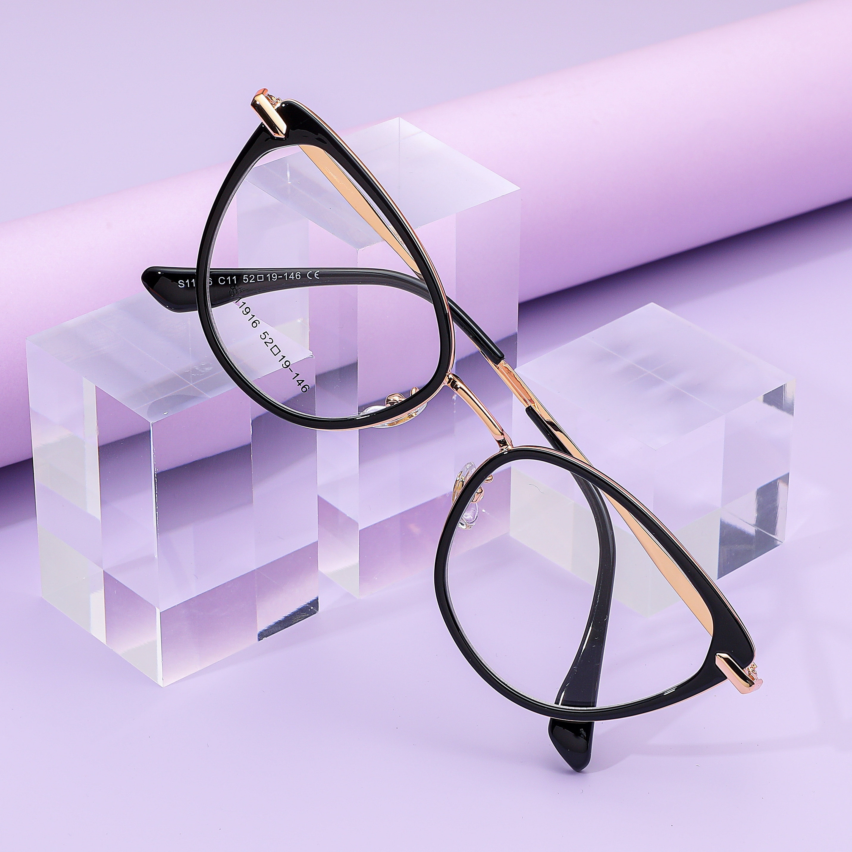 Aura Vintage Cat Eye Reading Glasses Blue Light Blocking Frames