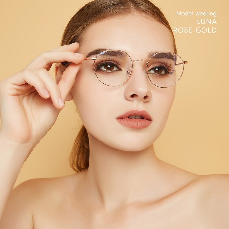 Reading Glasses Frames "luna Round" Eyewear Frames Custom Readers ...