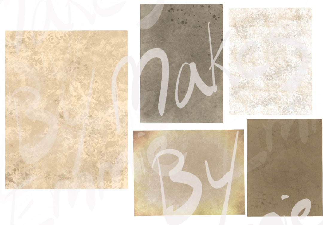 Brown Themed Junk Journal Pages JPEG Download - Etsy