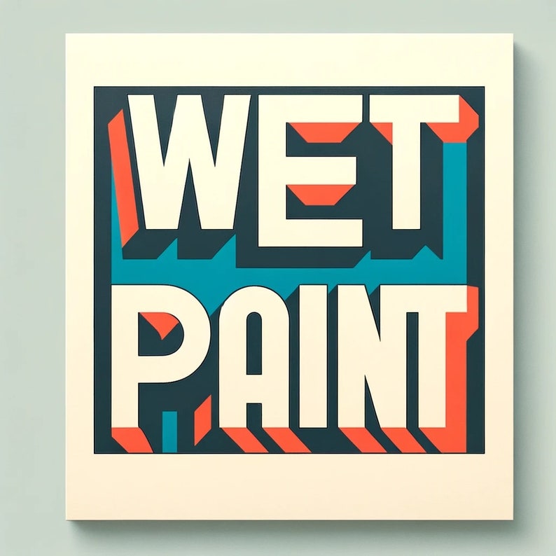 Wet Paint Sign - Etsy