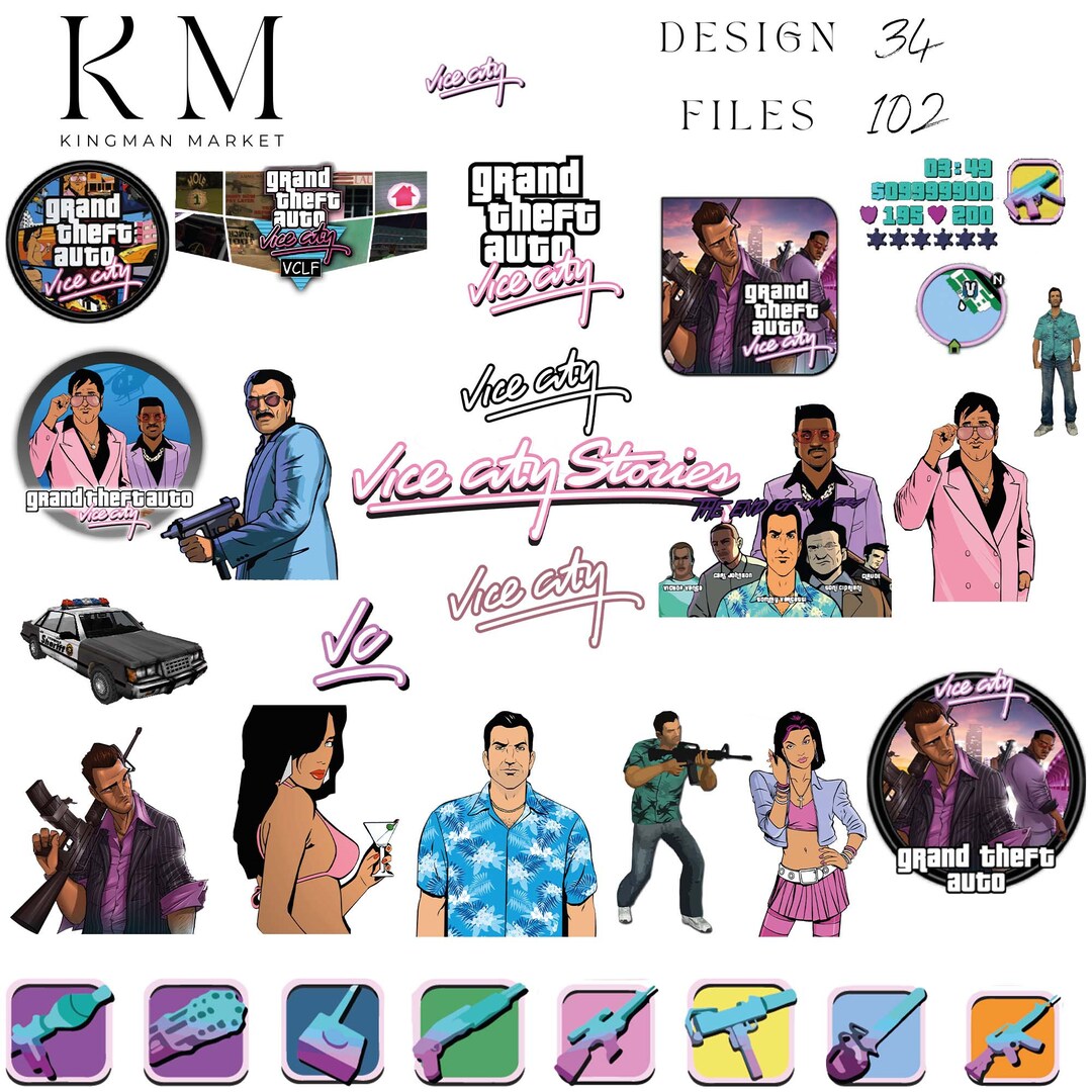 Vice City Svg / T Shirt /hoodie / Sticker / Cupa / Poster / Digital ...