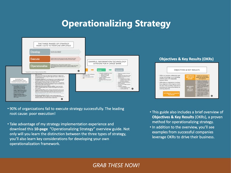 Understanding Strategy & Improvement: Operationalizing Strategy ...