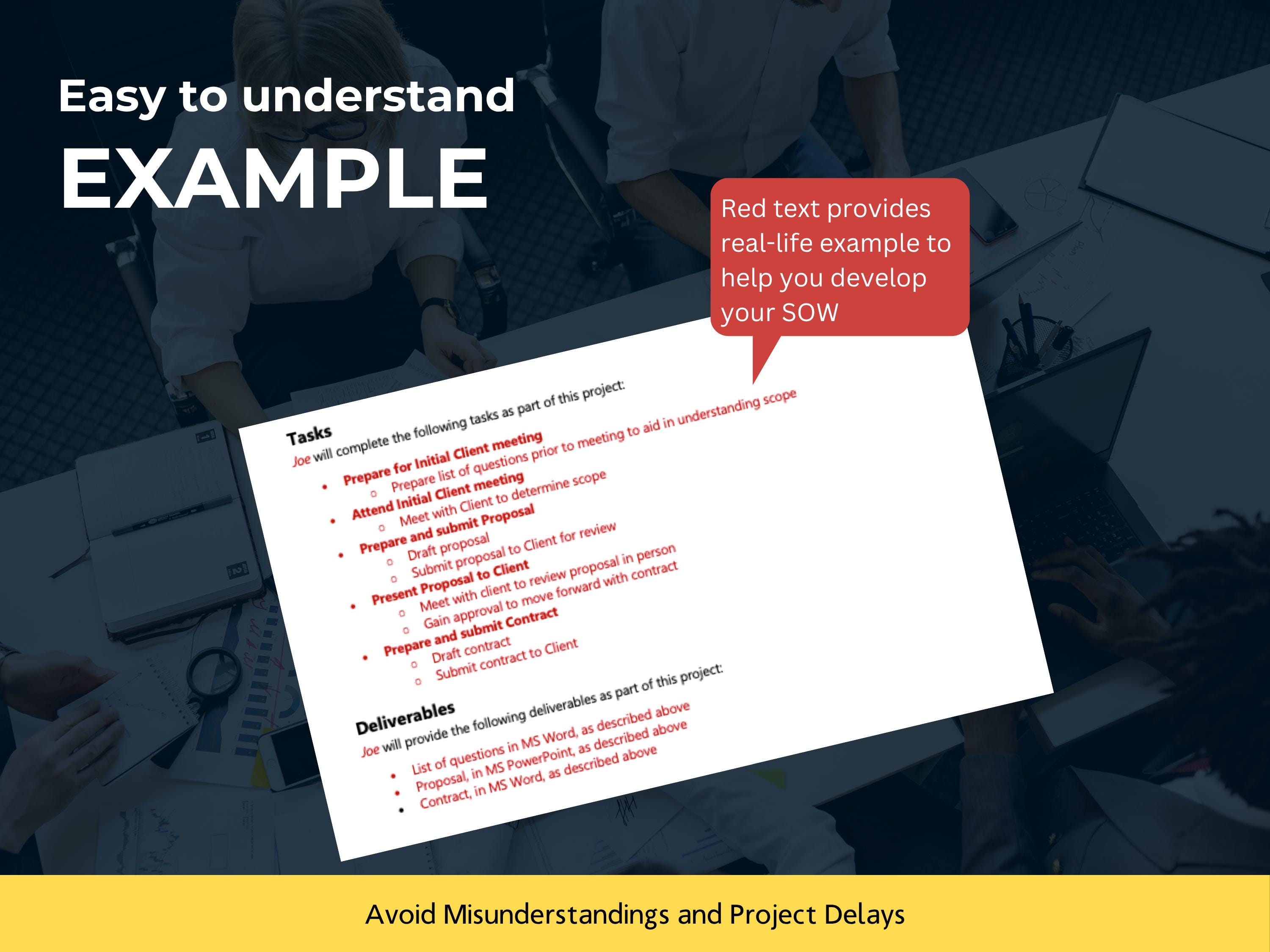 Simplified Scope of Work (SOW): Contract Template | SOW Example | MS ...