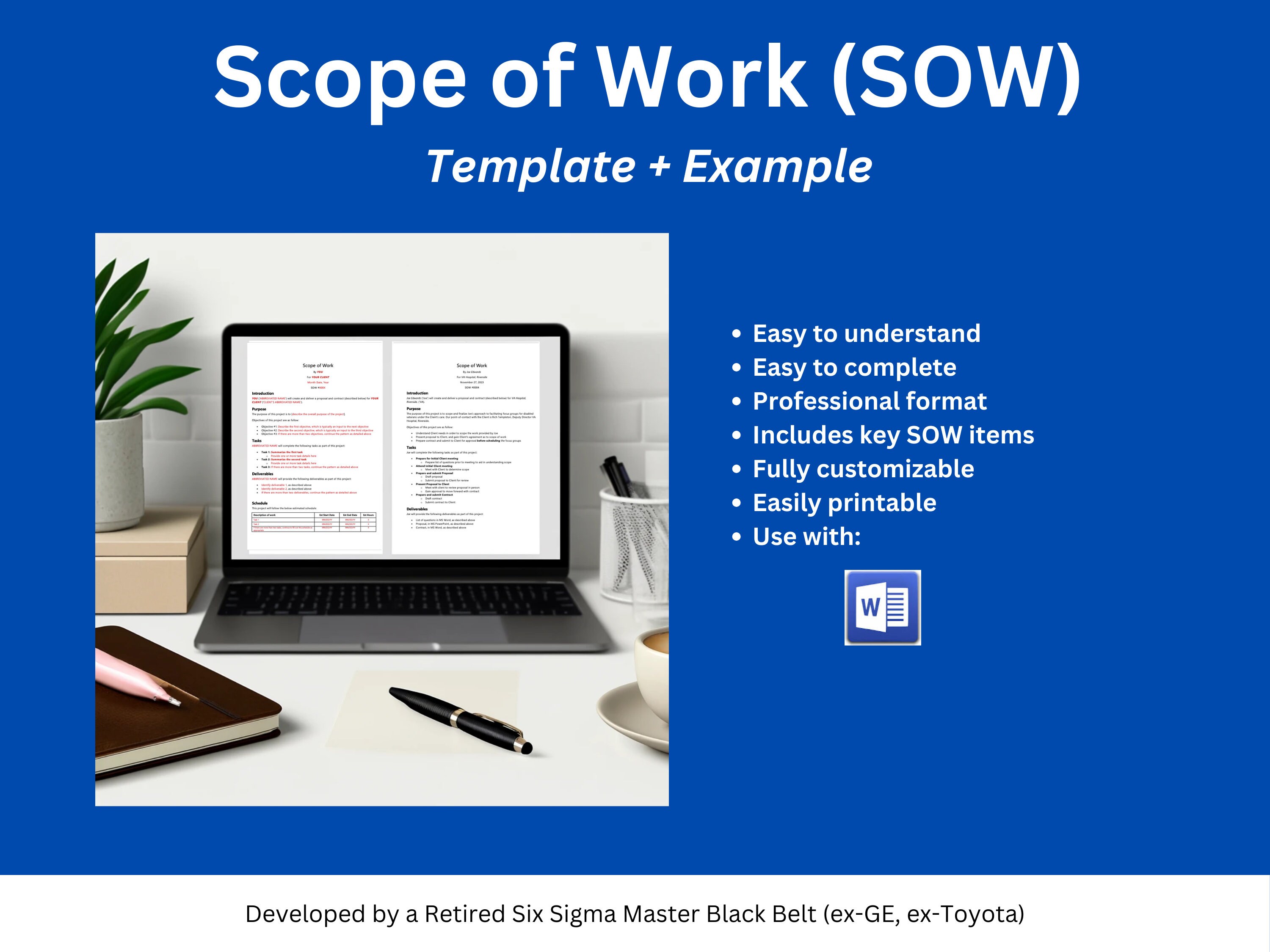 Scope of Work SOW: Scope of Work Contract Template SOW Example MS Word ...