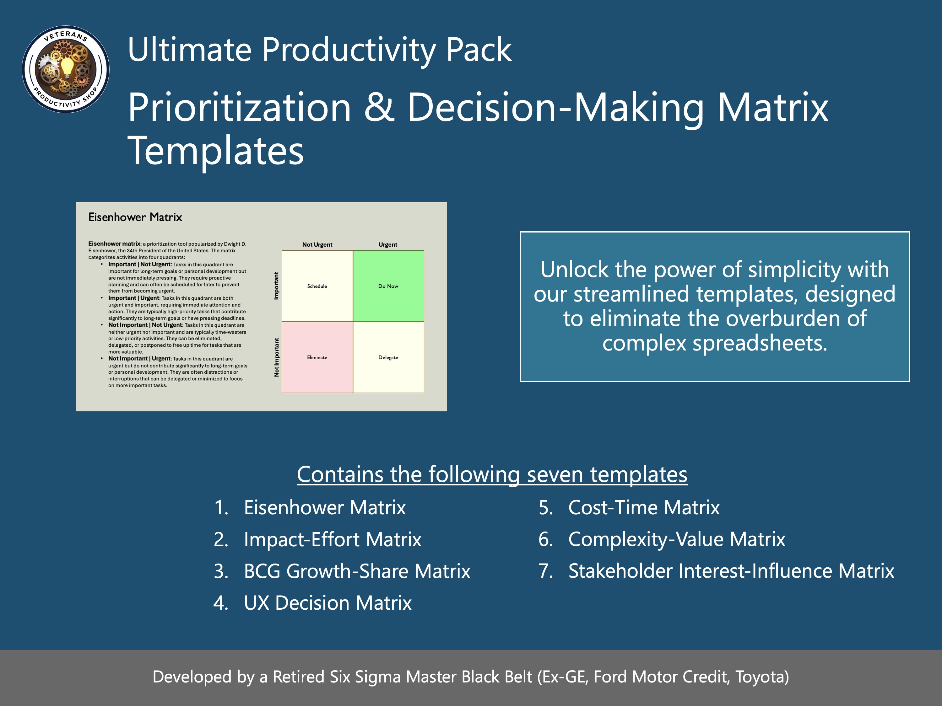 Business Decision & Prioritization Templates 7 Key Matrices for Success ...