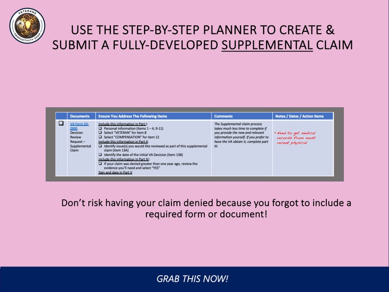 Understanding the VA Claims Process: Filing a Supplemental VA Claim VA ...