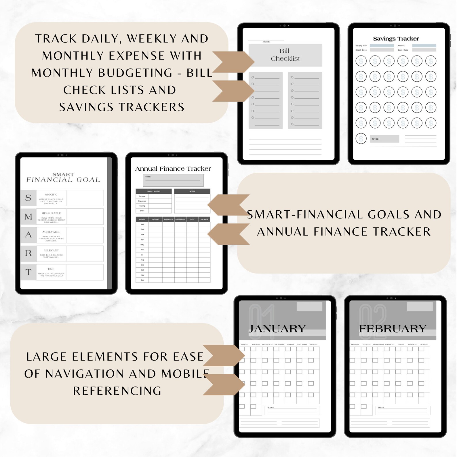 Digital Planner Goodnotes - Expense Tracker, Financial Planner, Budget ...