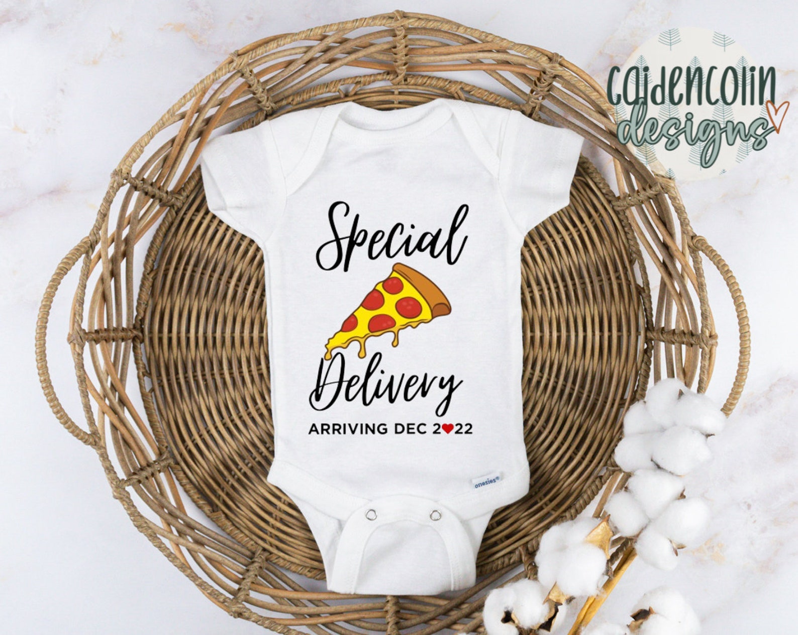 Pregnancy Announcement Onesie Pizza Pregnancy Announcement - Etsy