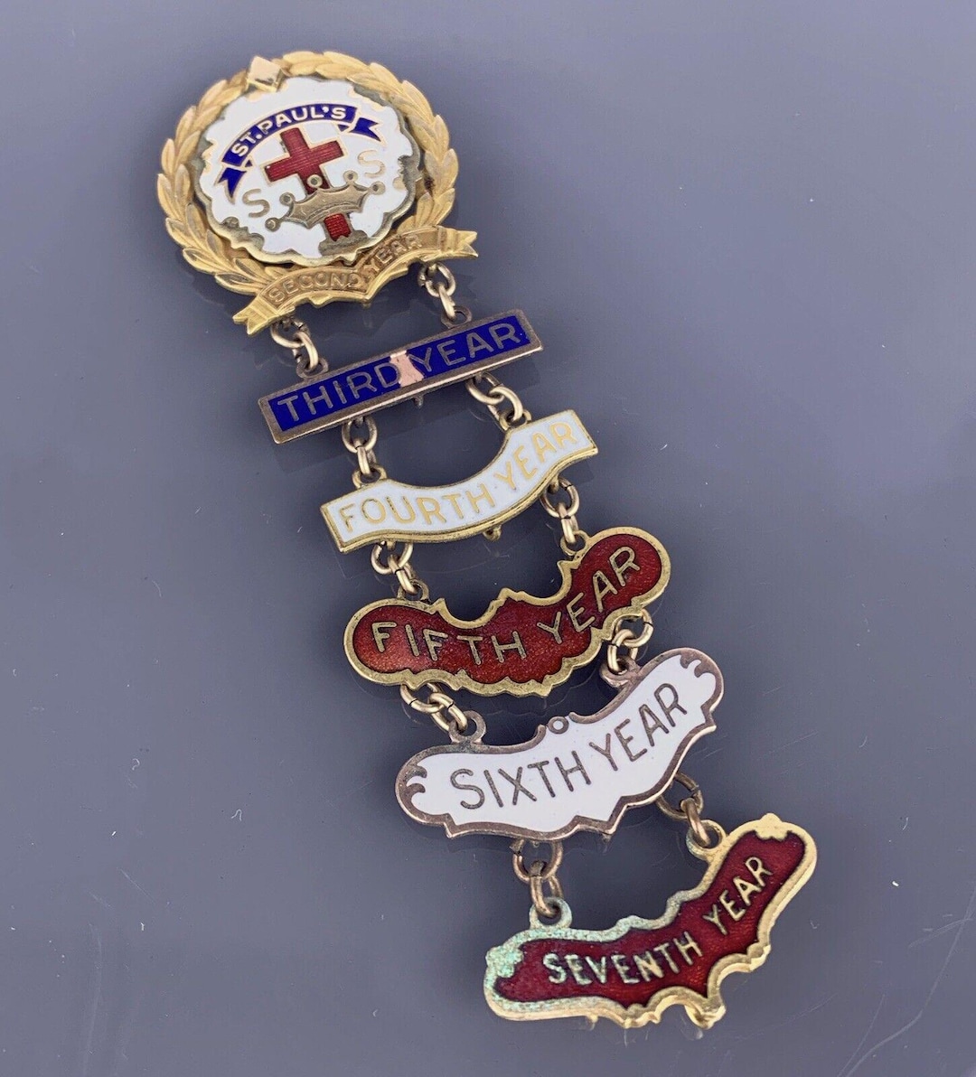 St Paul Little Cross Crown Sunday School Pin 7th Episcopal Catholic ...