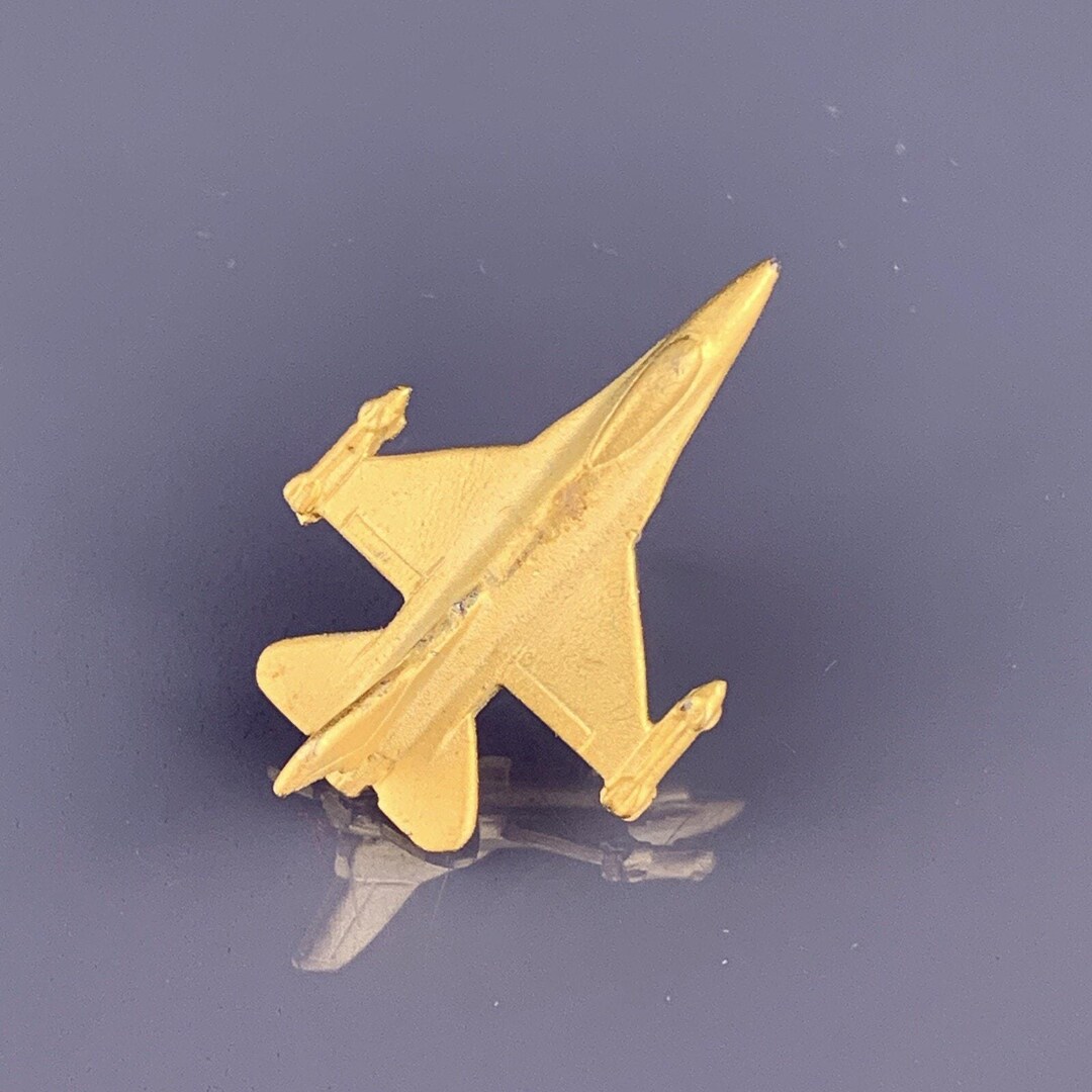 F-16 Fighting Falcon Aircraft Jet Tie Tack Pin Gold Plated Supersonic ...