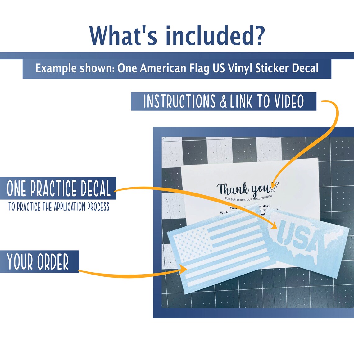 American Flag Decal Vinyl Sticker Decal USA Flag Car Truck Van Tumbler ...