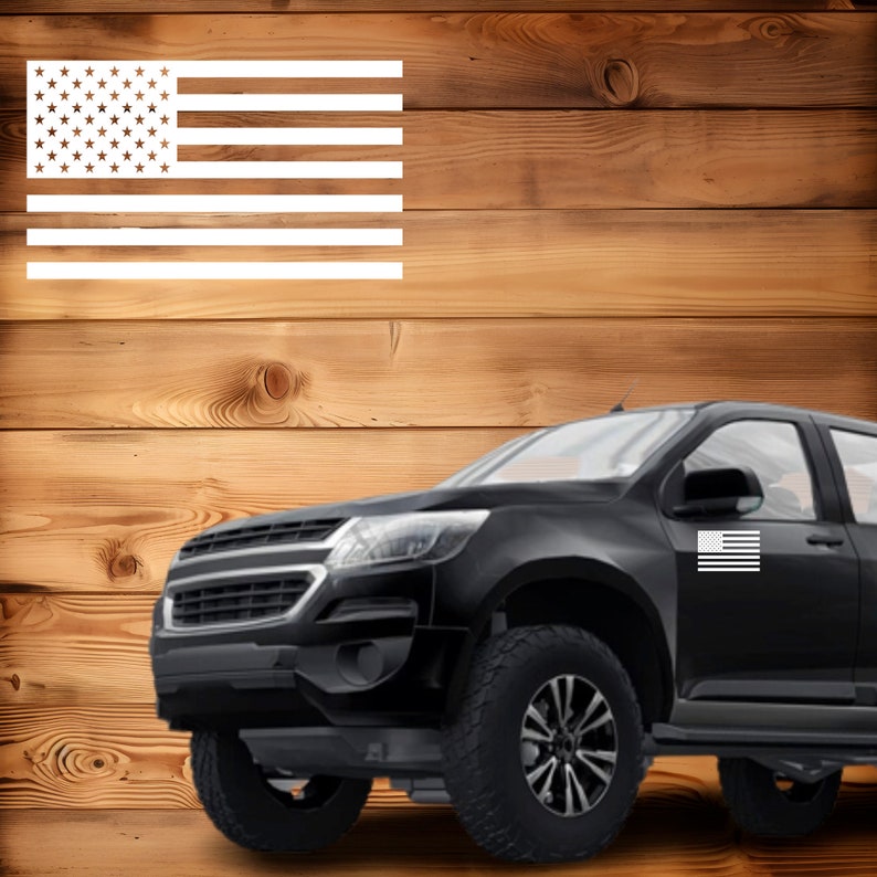 American Flag Decal Vinyl Sticker Decal USA Flag Car Truck Van Tumbler ...