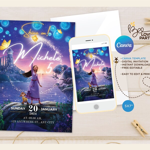 Glitter Invitation - Etsy