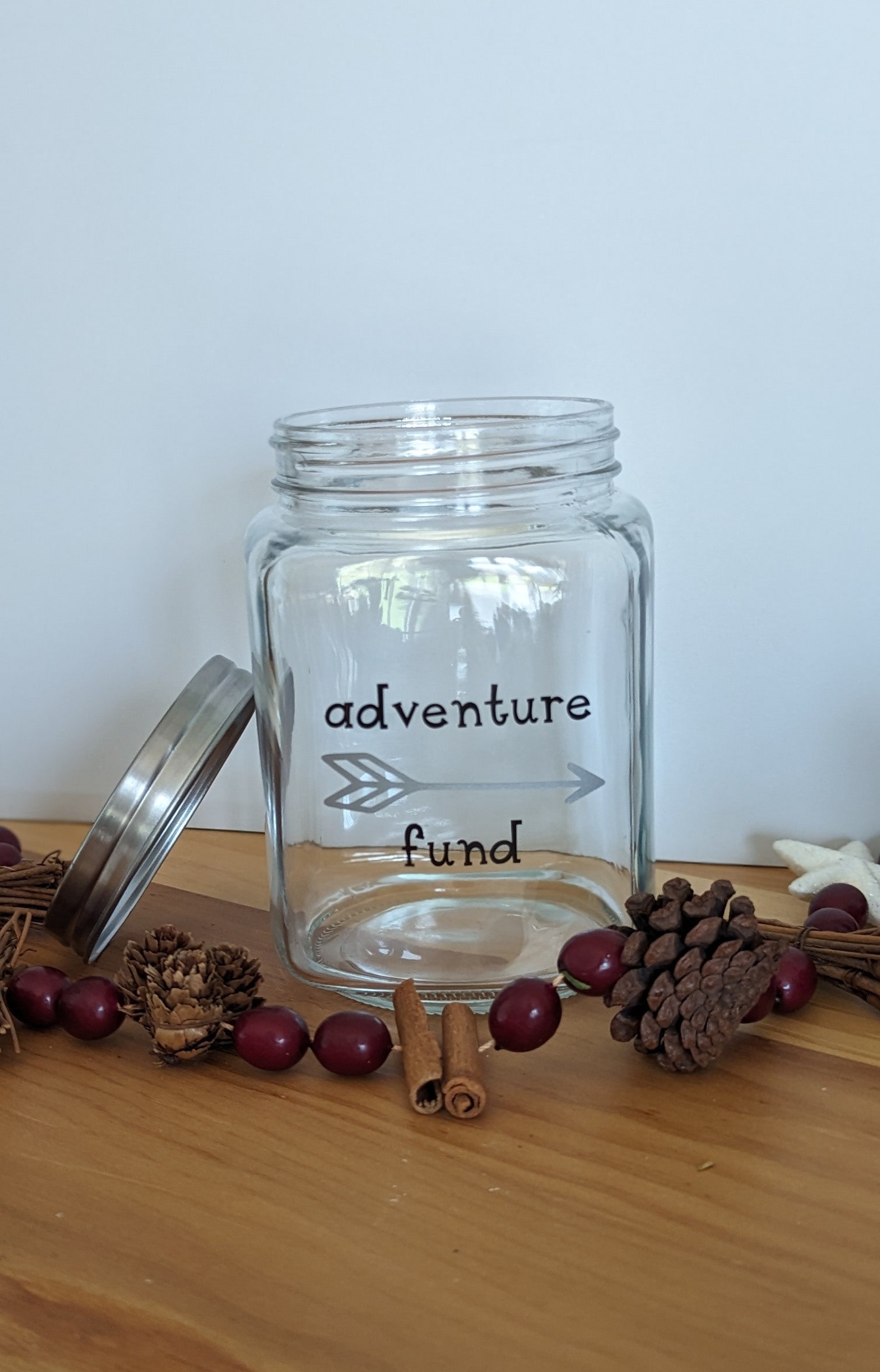 Adventure Fund Jar With Lid – Vacation Savings Jar, Travel Money Bank ...