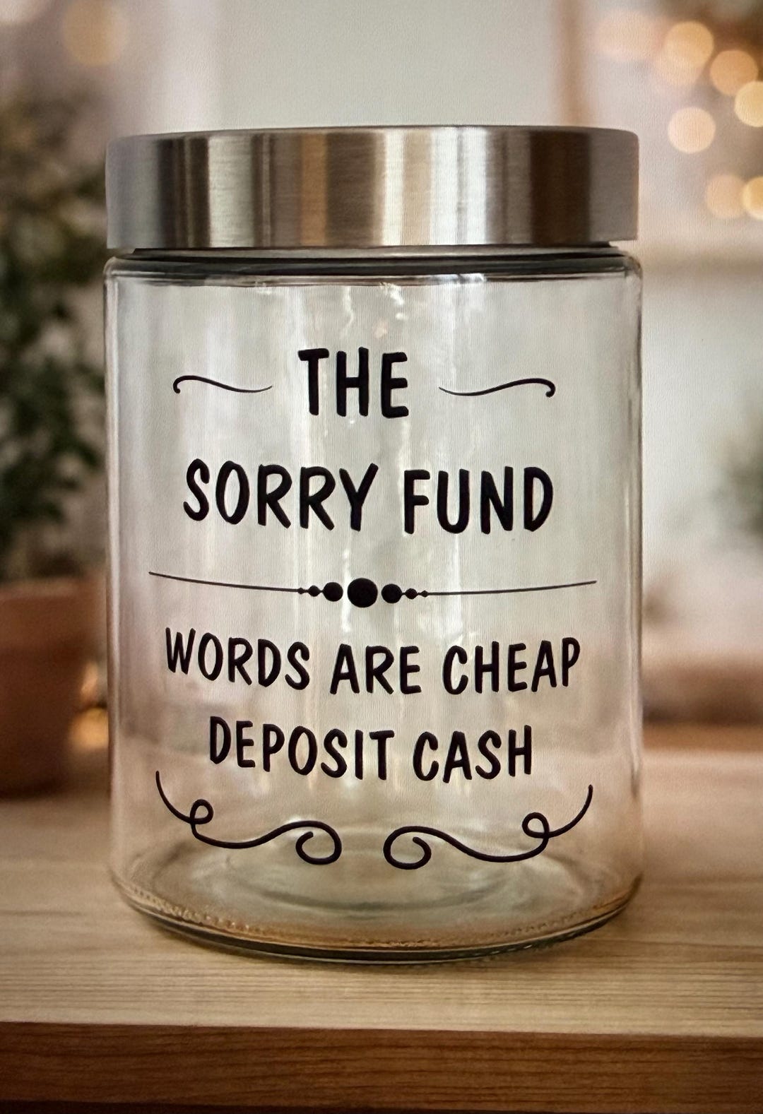 Money Jar the "sorry" Fund Jar – Funny Gag Gift for Couples - Etsy