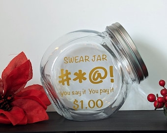 Swear Jar / You Say It You Pay It / Cuss Jar Coin Bank - Etsy
