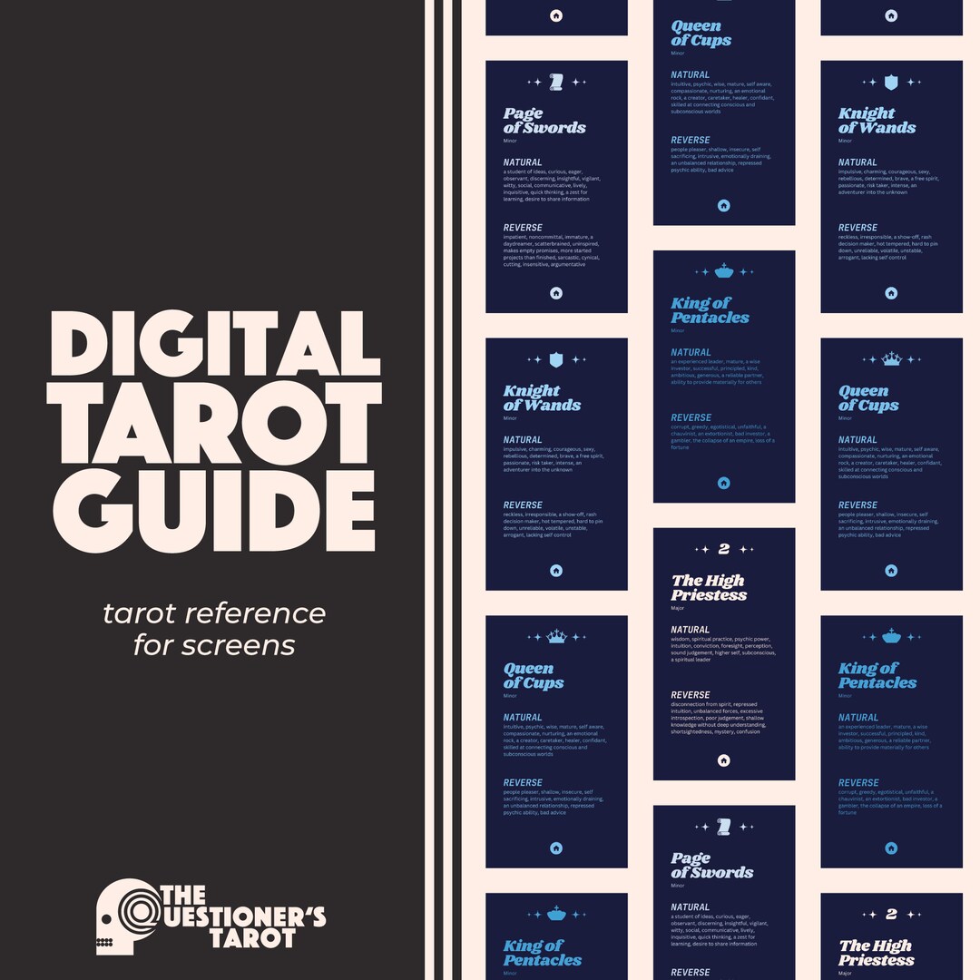 Digital Tarot Guide PDF - Etsy