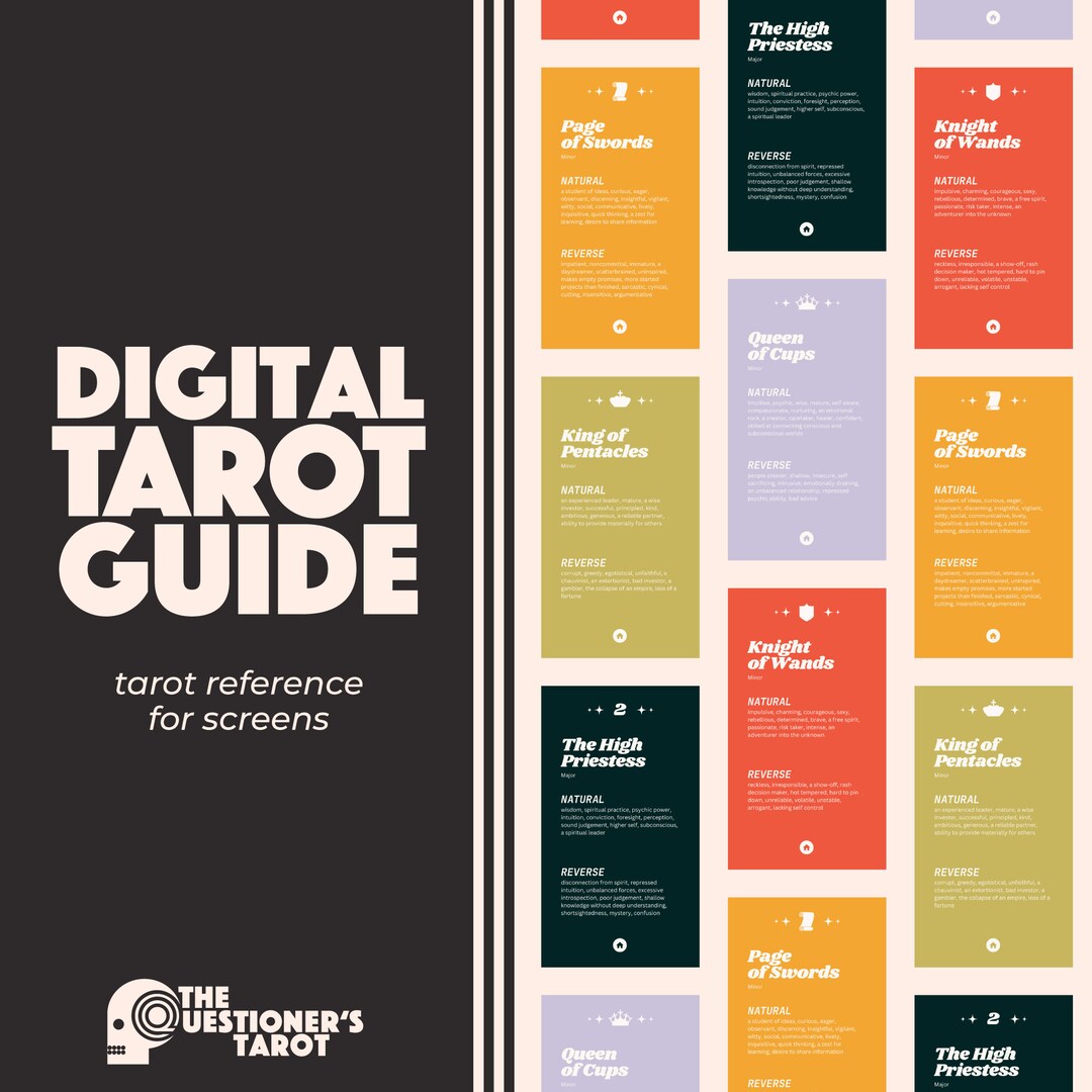 Digital Tarot Guide PDF - Etsy