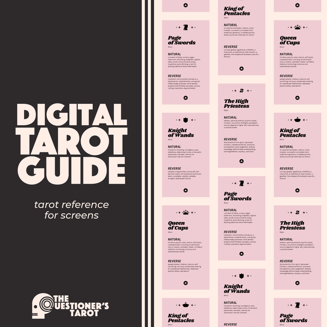 Digital Tarot Guide PDF - Etsy