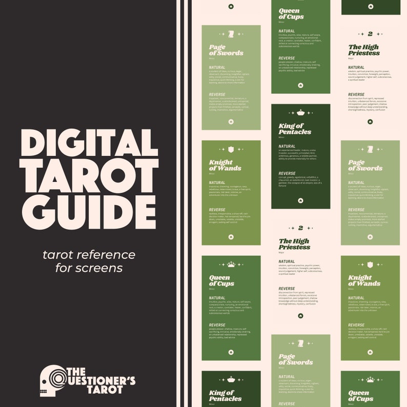Digital Tarot Guide PDF - Etsy