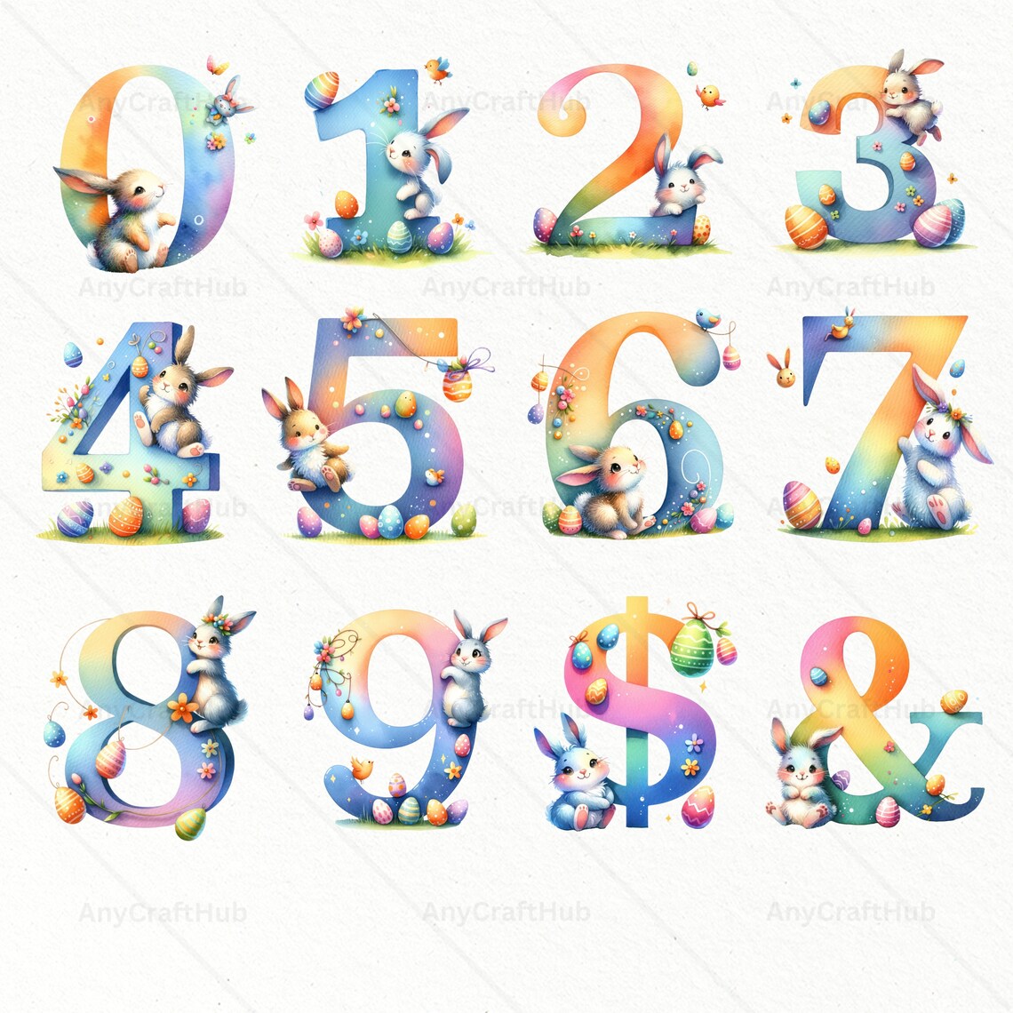 Easter Alphabet Clipart, Rabbit Letter, Alphabet & Number Png, Easter ...