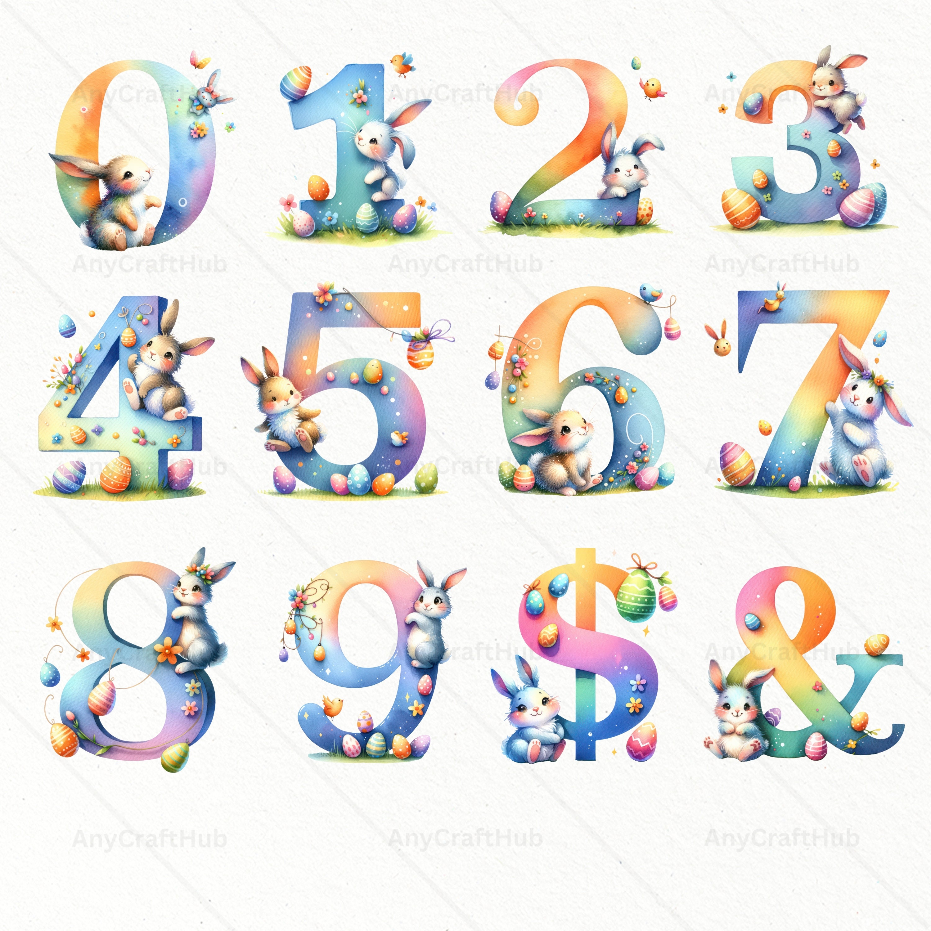 Easter Alphabet Clipart, Rabbit Letter, Alphabet & Number Png, Easter ...