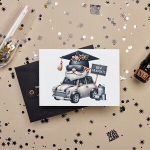 Watercolor Graduation Gnomes Clipart, Graduate of Class of 2024, Cap ...